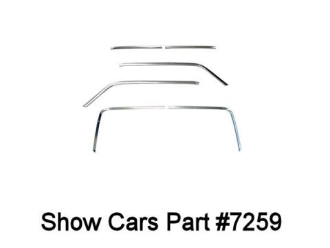 62-64 Headliner trim Impala 2dr hdtp 6pc anodized aluminum set excludes ...